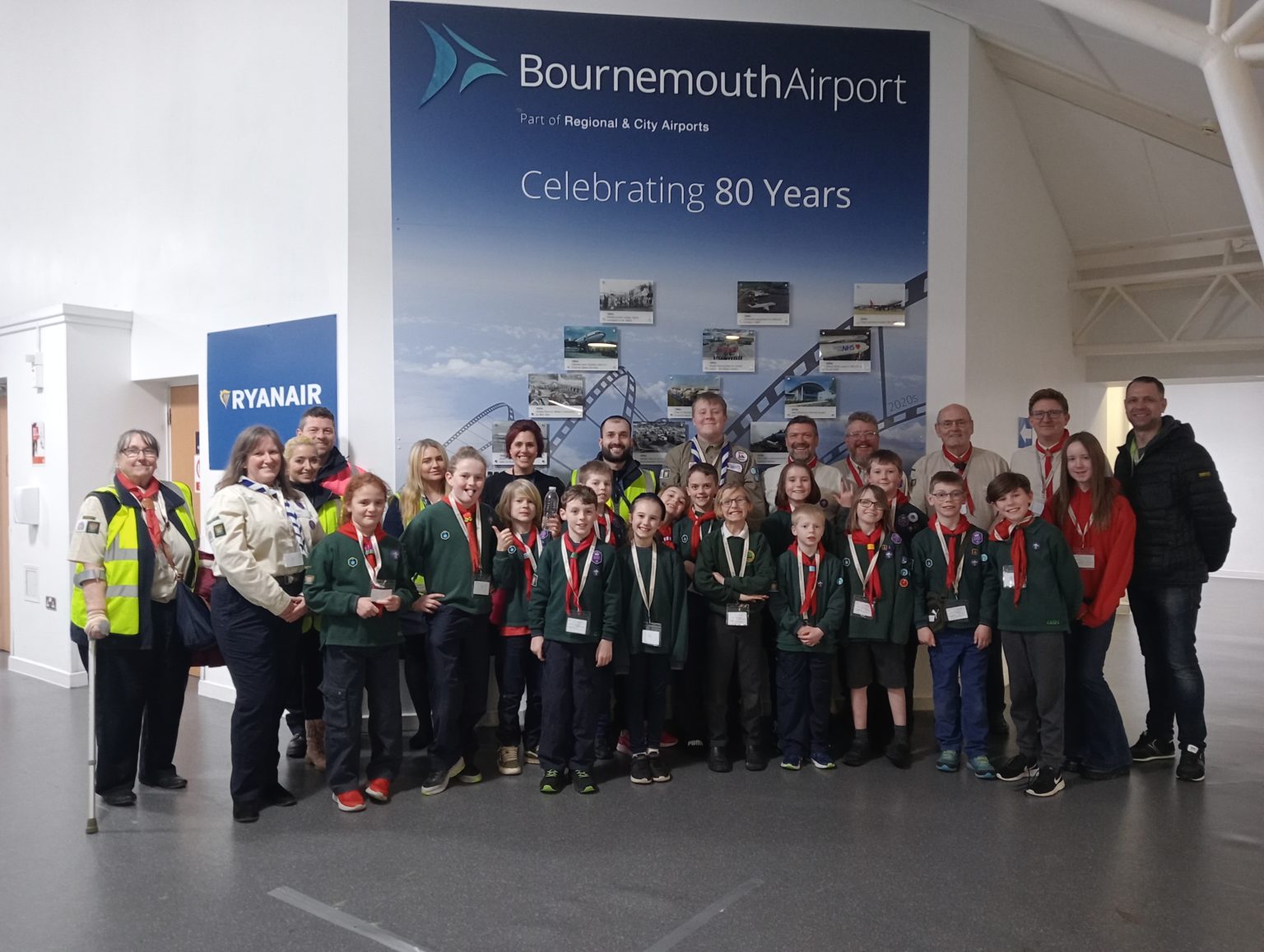 Scout group wowed during airport visit - Bournemouth Airport