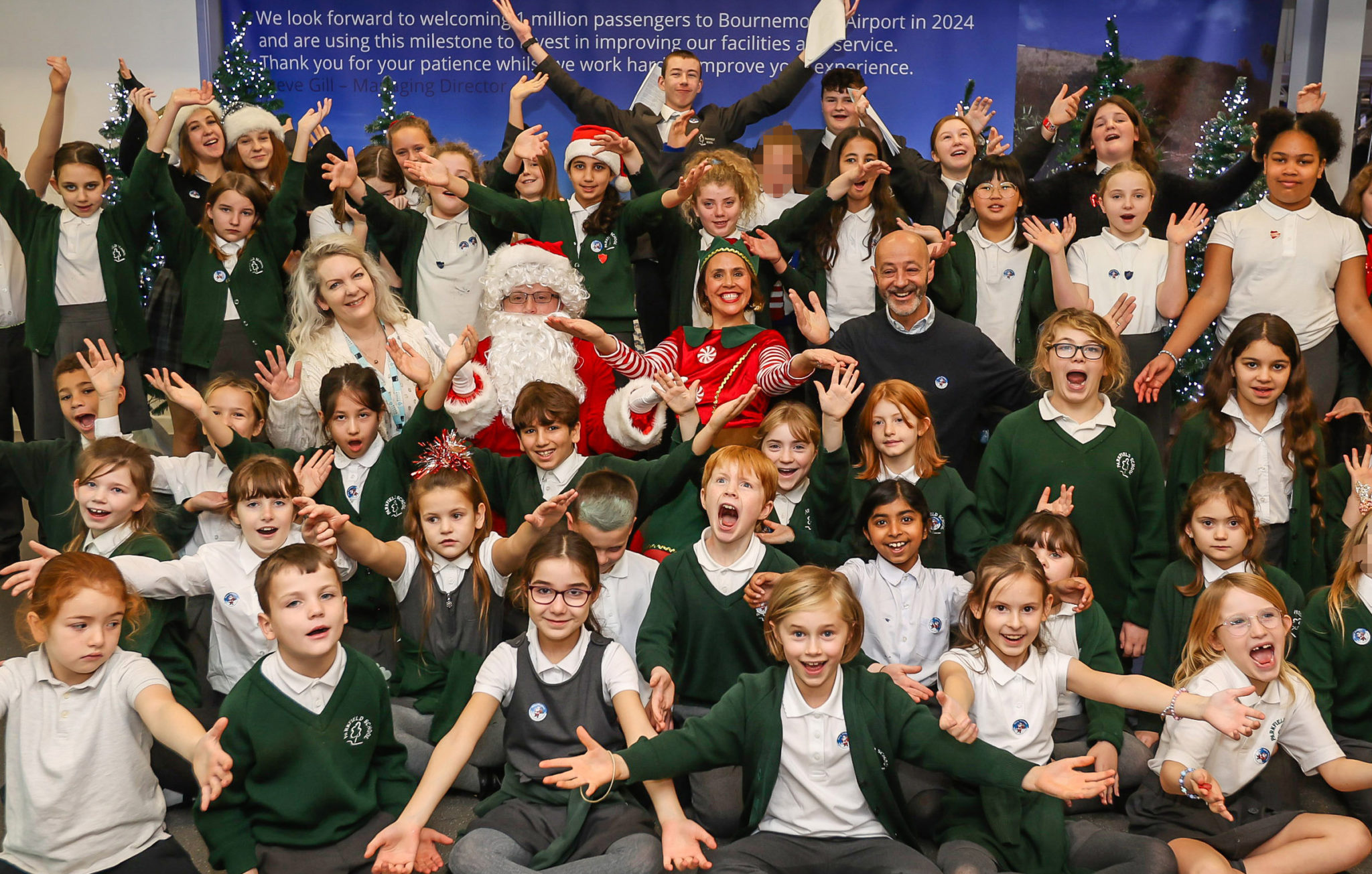 Christmas celebration with Parkfield School - Bournemouth Airport
